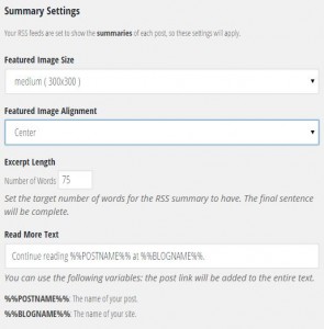 How to Create a Custom RSS Feed Summary with Featured Image